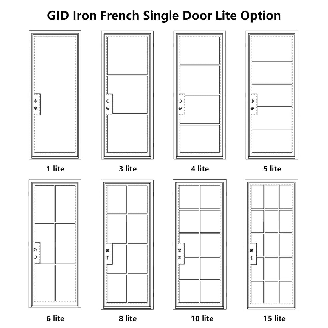 GID Custom Design Thick Frame Iron Pivot Entry Door