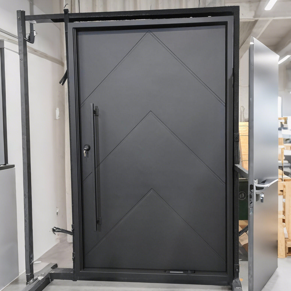 GID Thermal Break Full Iron Panel Villa Hotel Entrance Iron Pivot Door