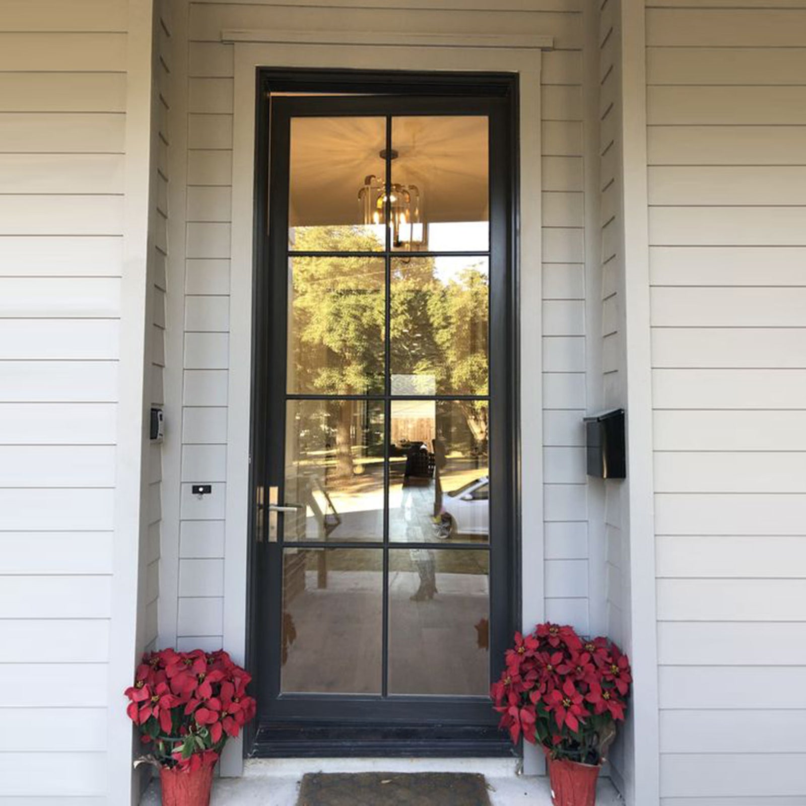 GID Modern Single Entry Iron French Door With Neat Frame