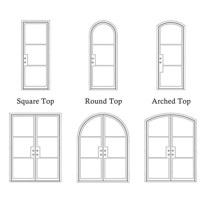 GID High Quality Contemporary Inswing Iron Pivot Entry Door