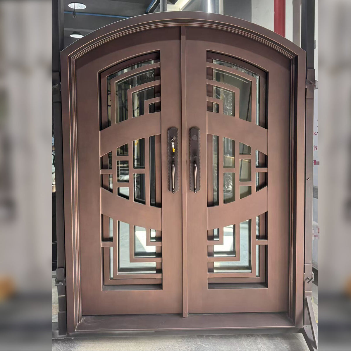 GID Contemporary Unit Design Iron Front Double Door